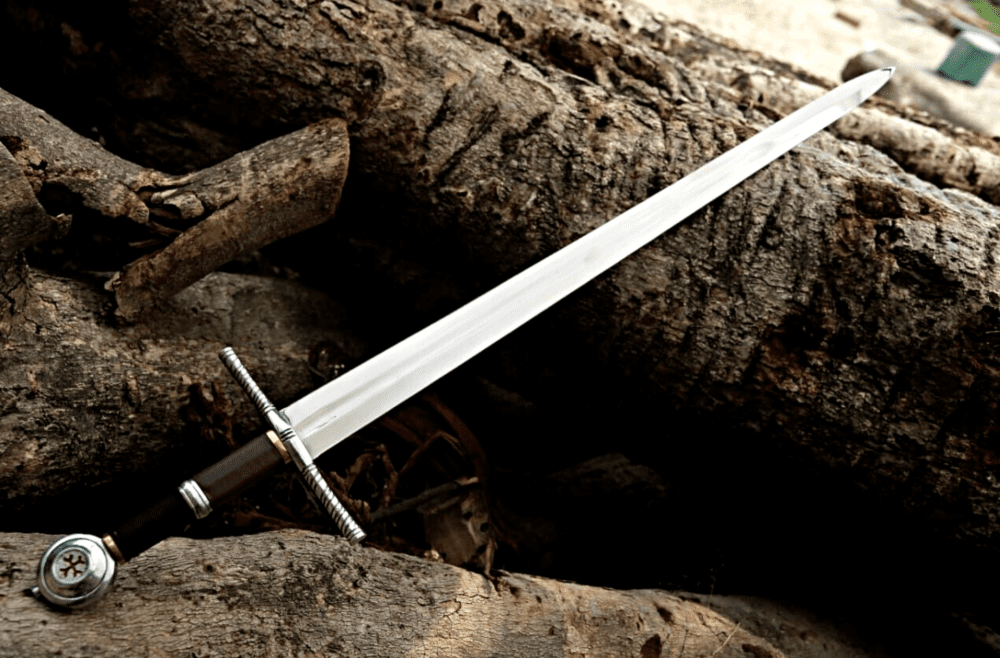 Custom Hand-Forged Viking Templar Knight Arming Medieval Sword Battle ...