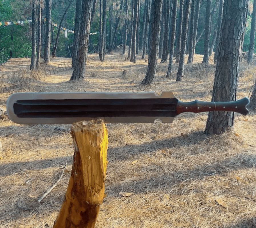 Custom Handmade Carbon Steel Blade Tactical Machete Sword | Hunting ...